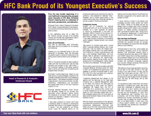 HFC Bank Proud of its Youngest Executive’s Success - HFC Bank