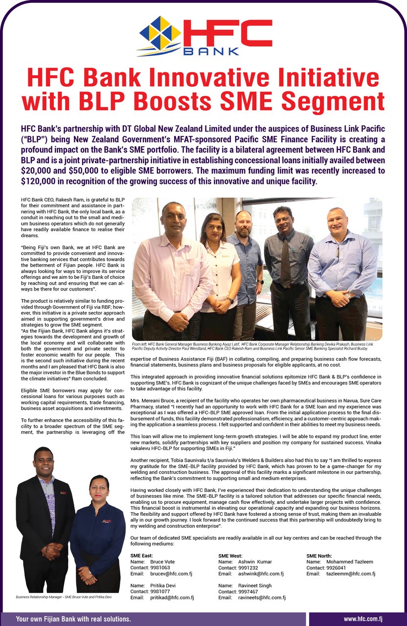 HFC Bank Innovative Initiative with BLP Boosts SME Segment - HFC Bank